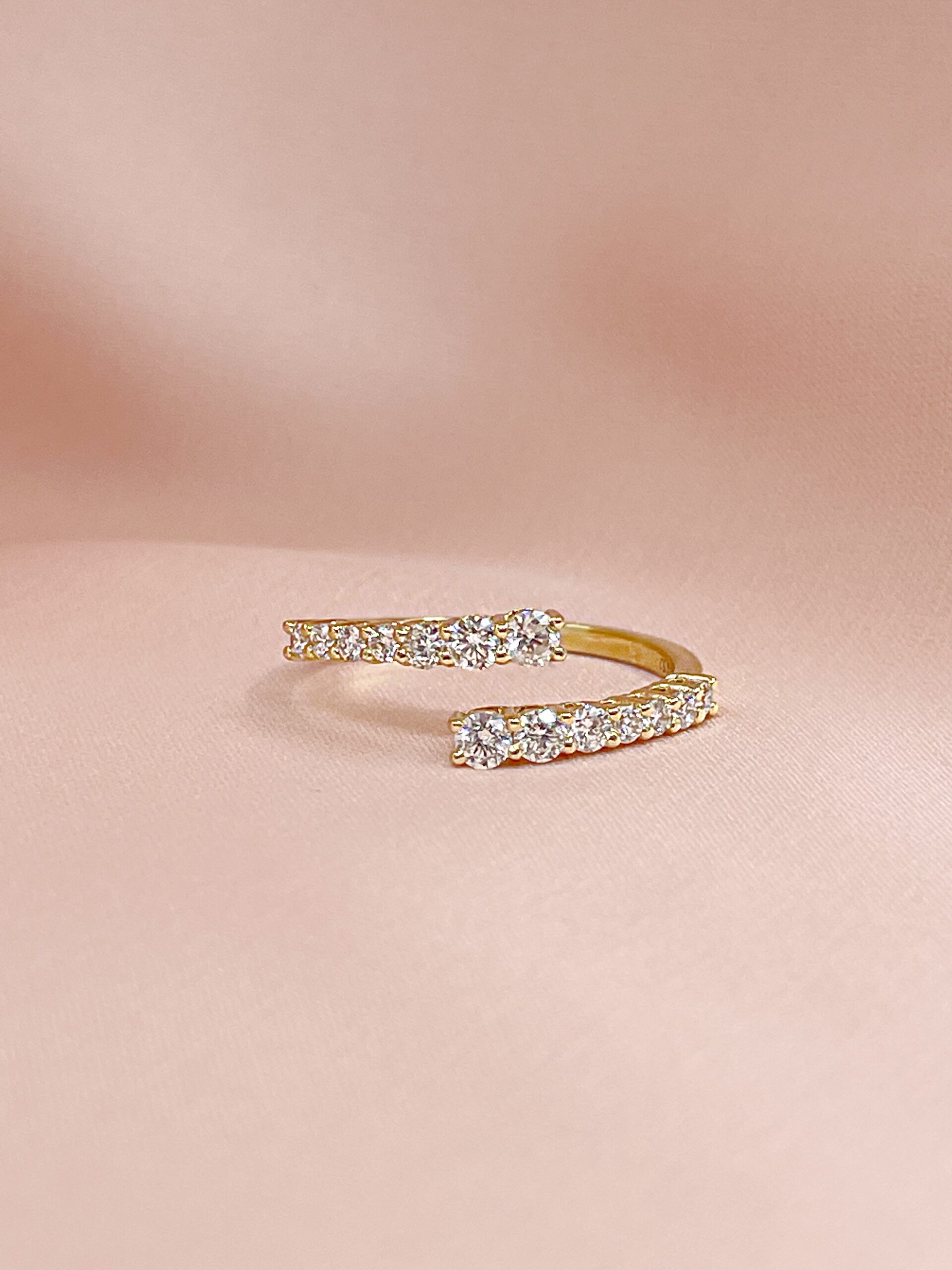 "She's Classy and Chic" Double Bling Yellow Gold Ring - Ella Rose Jewels